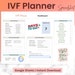Digital IVF Tracking Spreadsheet | Fertility Treatment Planner ...
