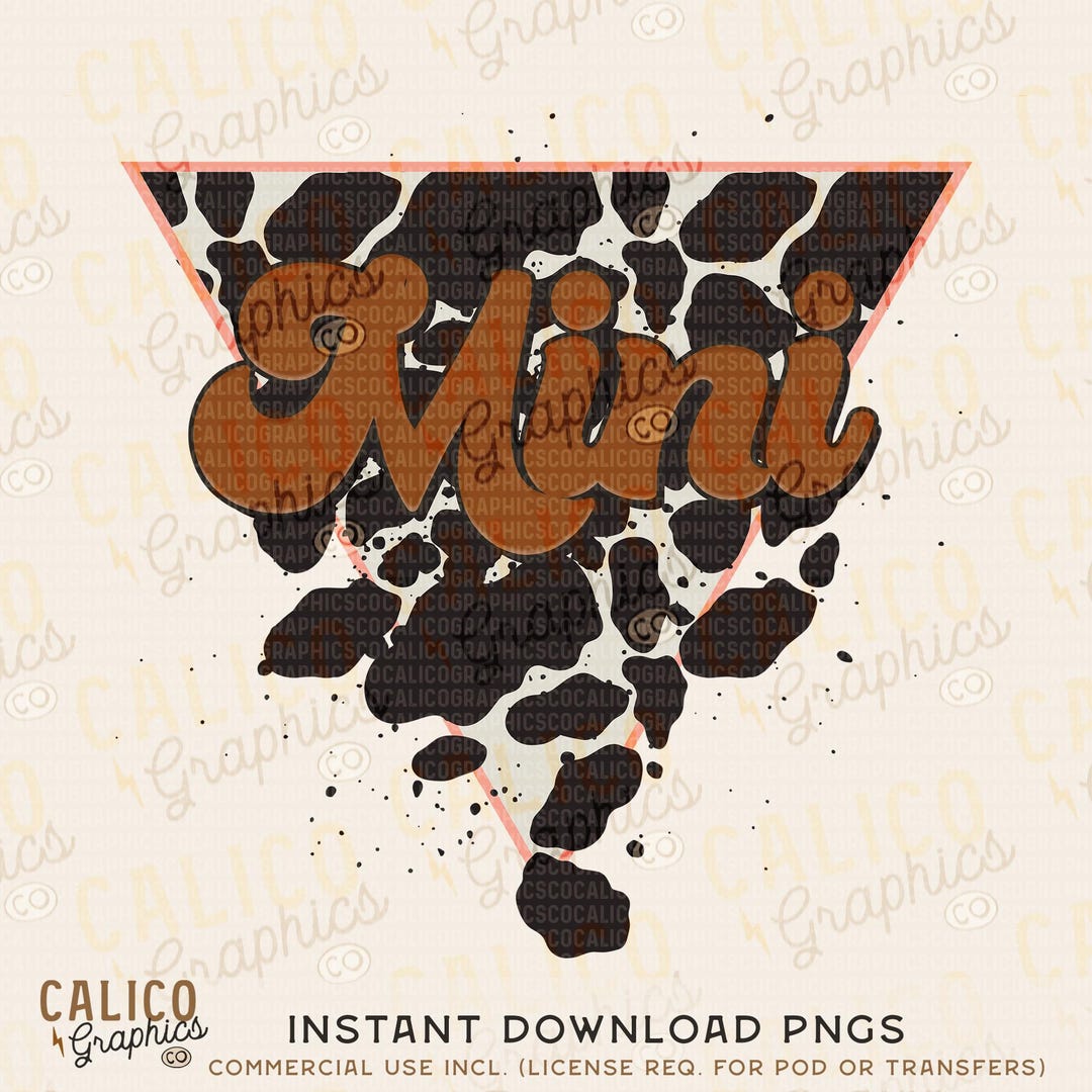 Mini Cow Print Triangle Western Instant Digital Download | Trendy ...