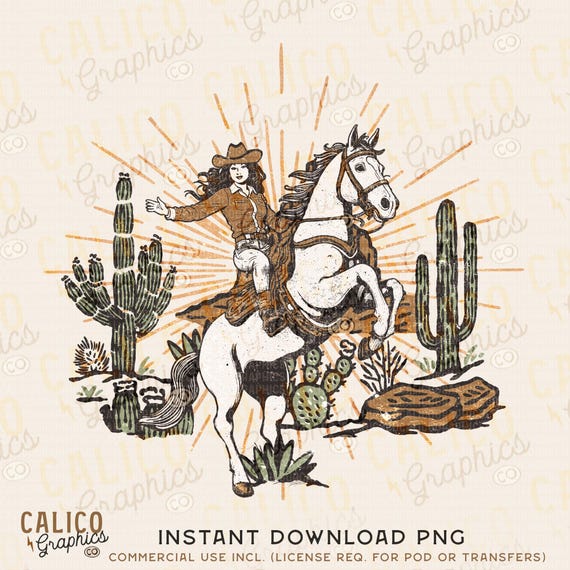 Cowboy Rijdend Paard Clipart
