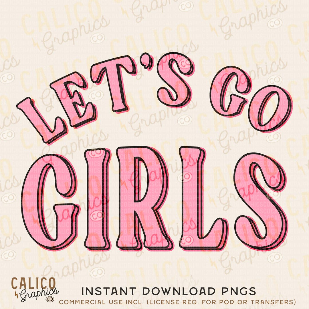 Let's Go Girls Cowgirl Western Instant Digital Download | Trendy ...