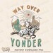 Way Over Yonder Desert Vintage Style Cowboy Western Instant Digital ...