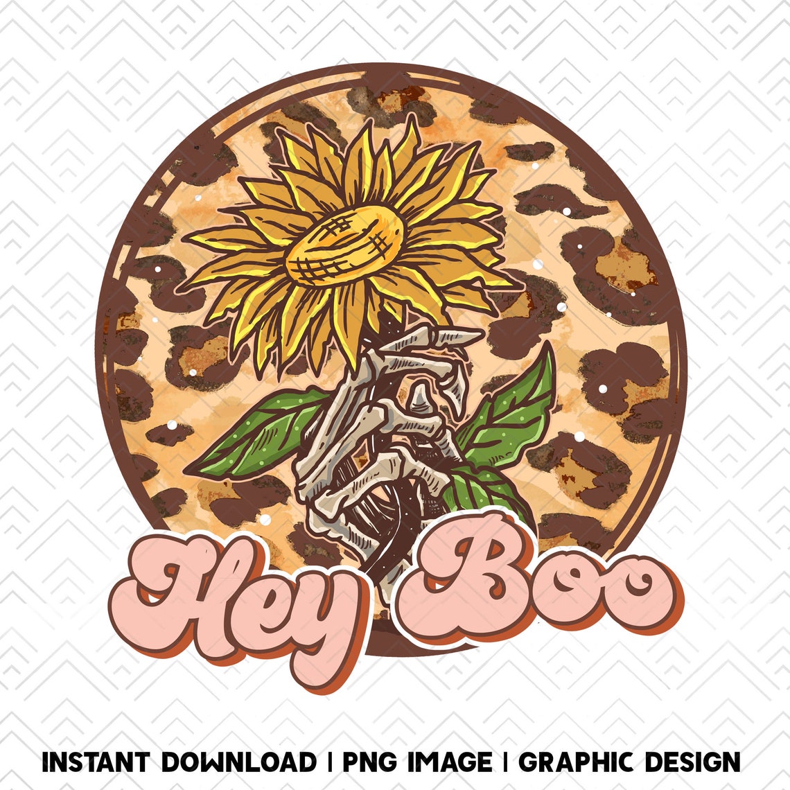 Hey Boo Skeleton Sunflower Fall Retro Sublimations Skeleton | Etsy