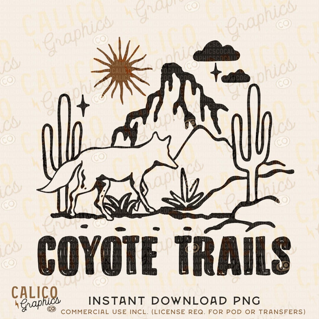 Coyote Trails Desert Western Instant Digital Download | Trendy Western ...