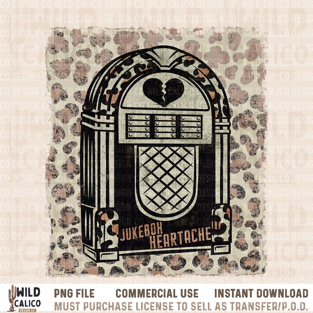 Jukebox Heartache Retro Sublimations, Western Sublimations, Designs ...