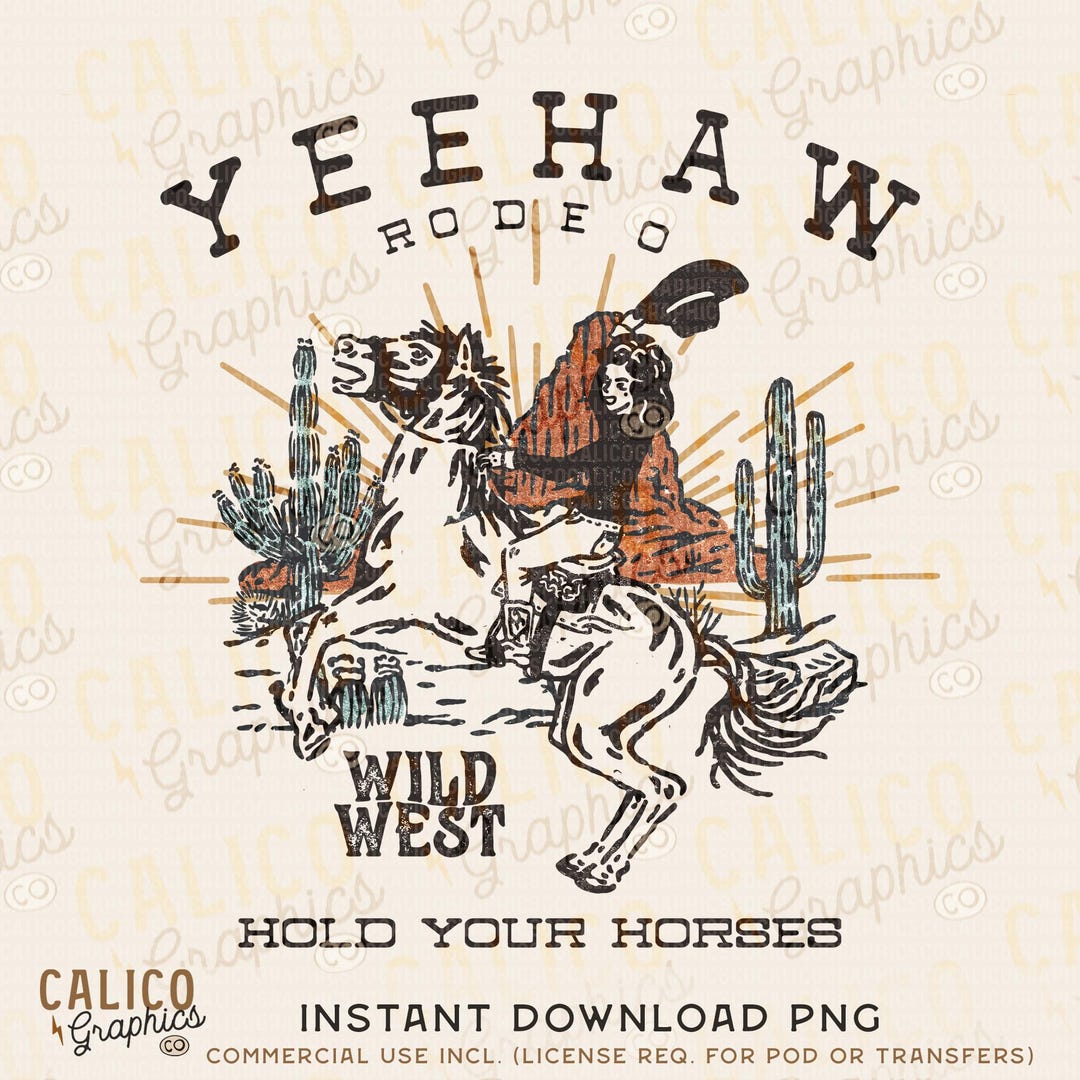 Yeehaw Rodeo Wild West Western Instant Digital Download | Trendy ...
