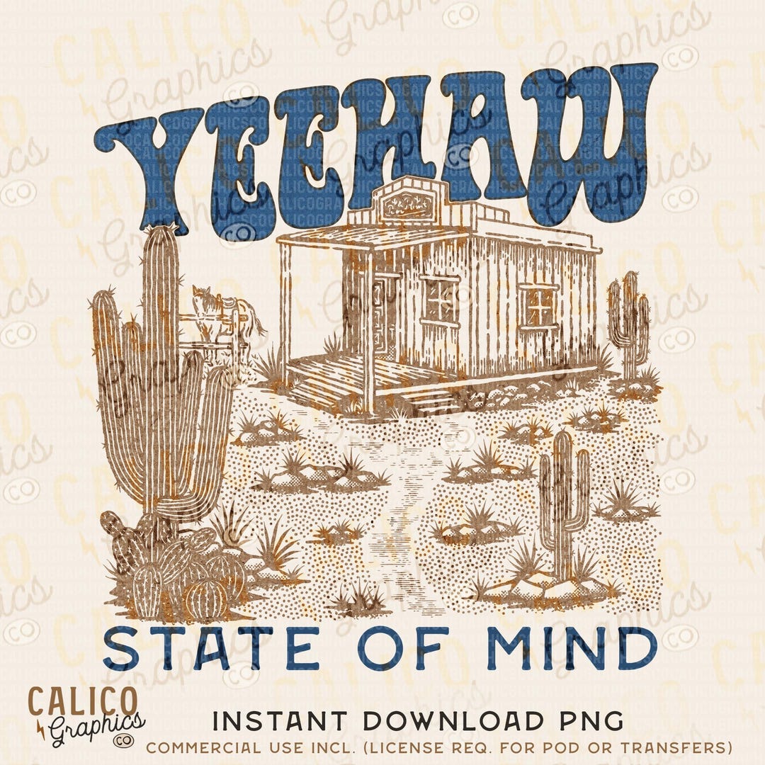 Yeehaw State of Mind Western Instant Digital Download | Trendy Western ...