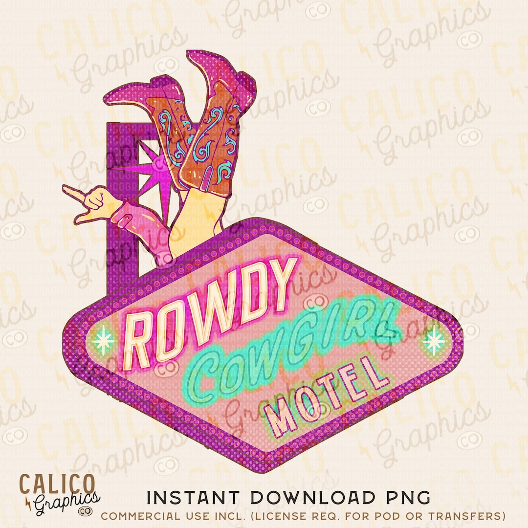 Rowdy Cowgirl Legs Motel Sign Western Instant Digital Download | Trendy ...
