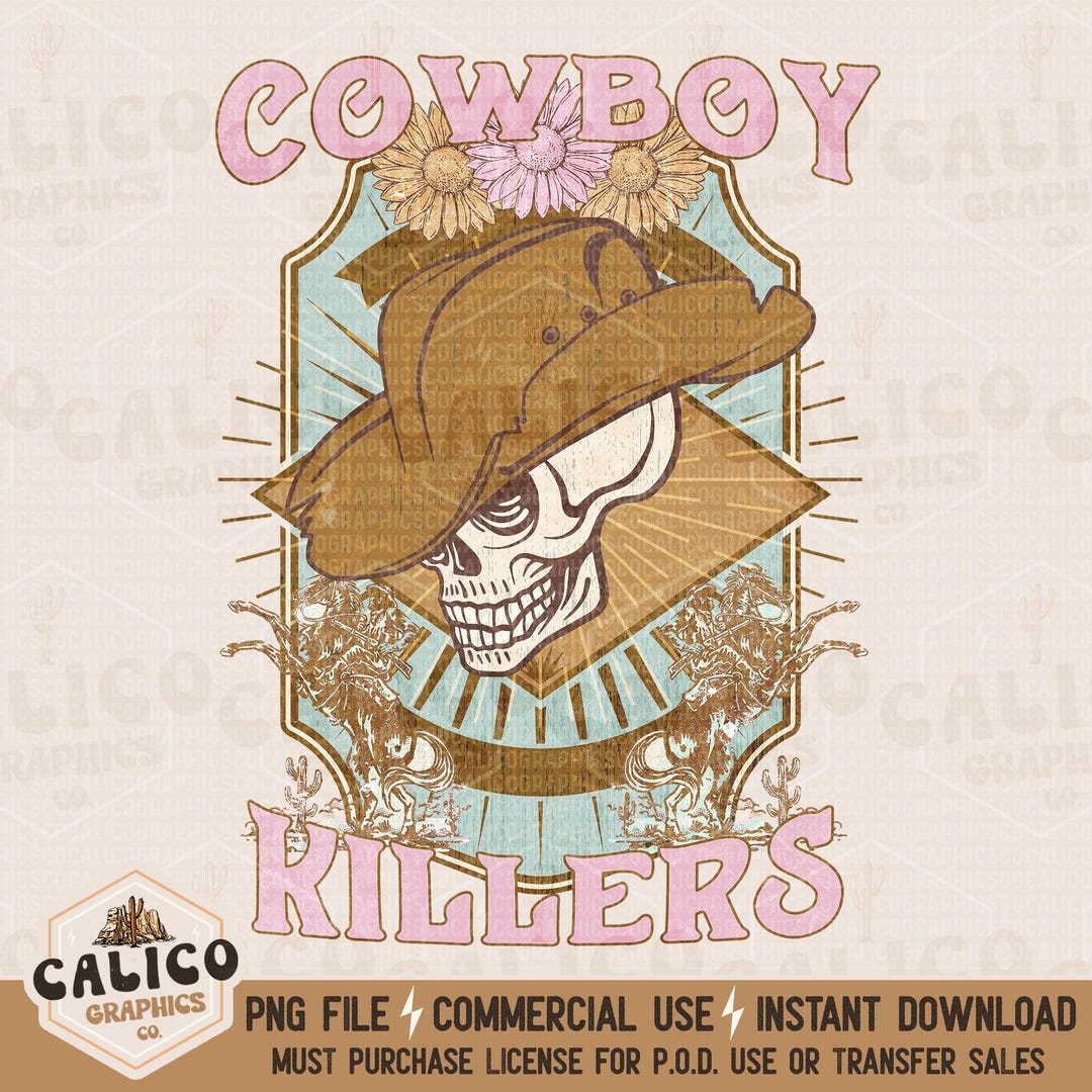 Cowboy Killers Cowboy Skeleton Western Instant Digital Download Trendy ...