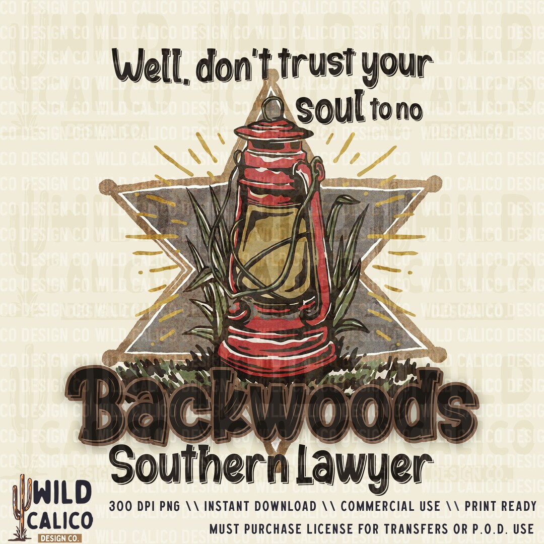 Backwoods Southern Lawyer 90s Country Music Western Instant Digital ...