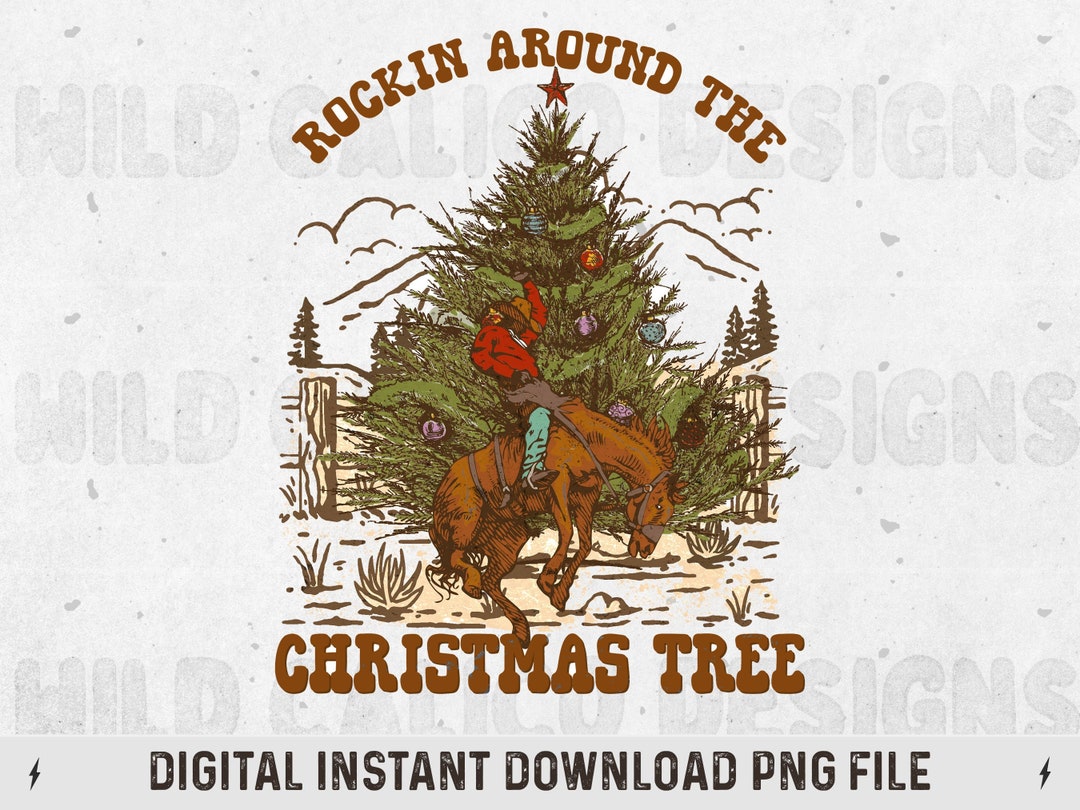 Rockin Around the Christmas Tree Bronco Cowboy Rodeo - Etsy