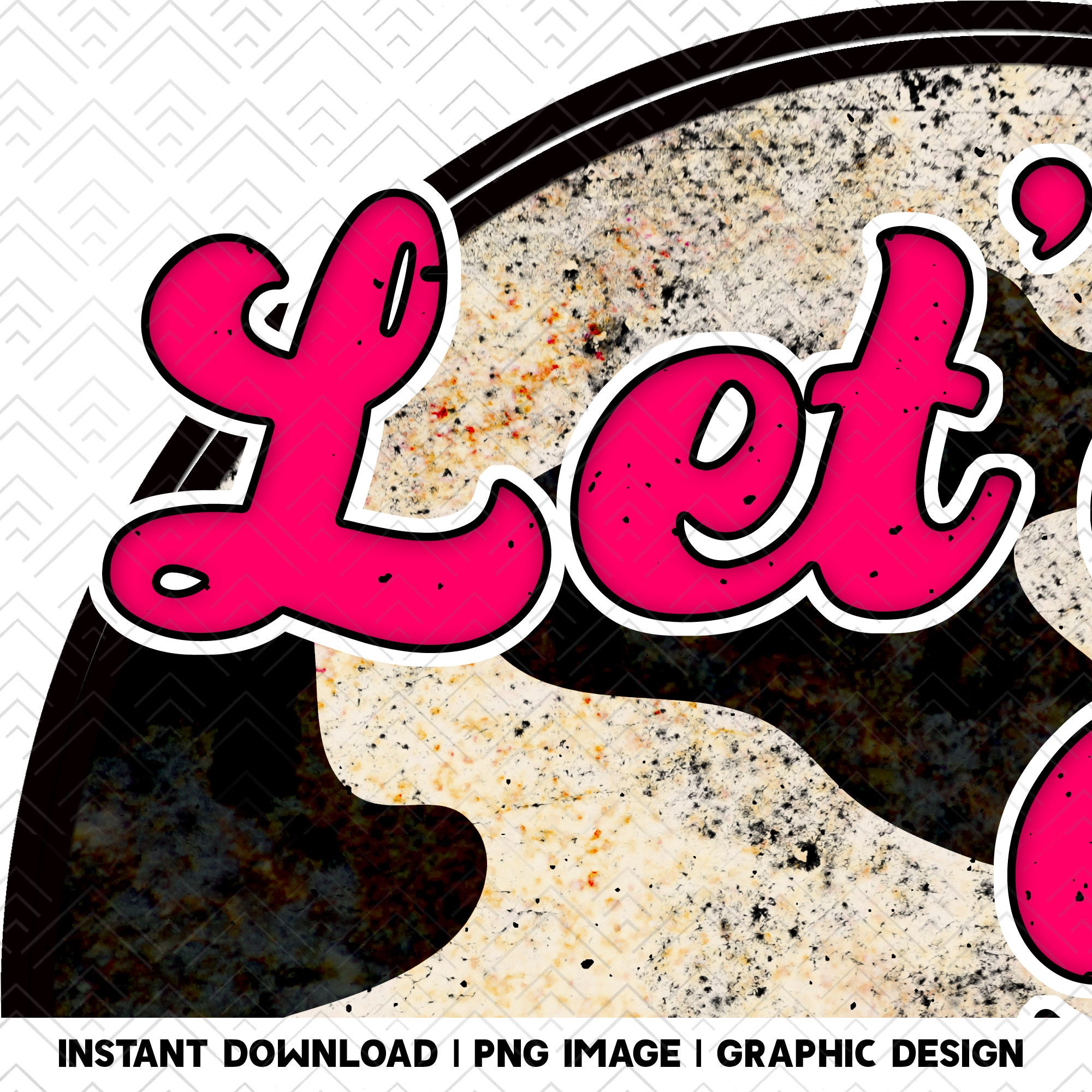 Lets Go Girls Cow Print Retro Sublimations Western - Etsy