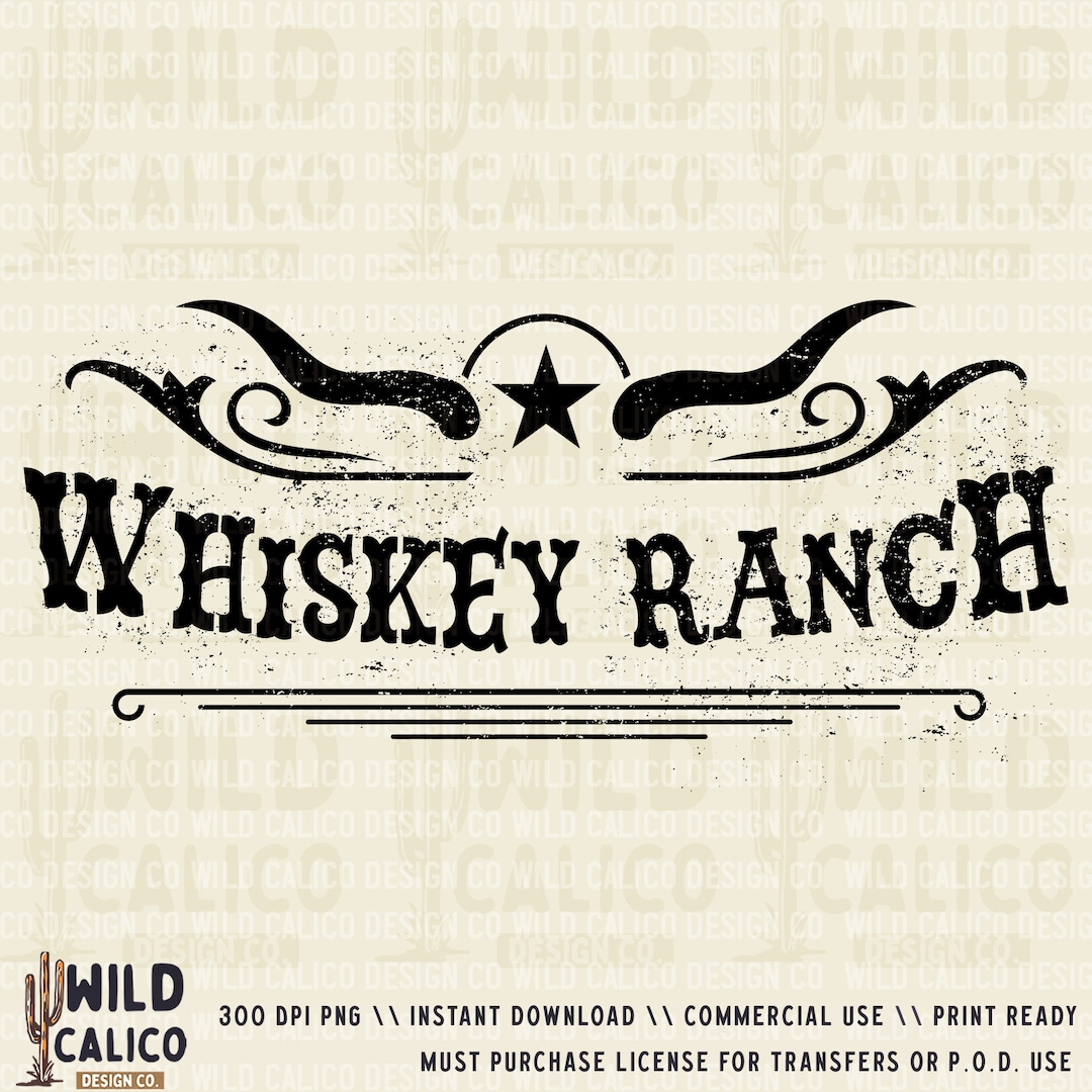 Whiskey Ranch Western Instant Digital Download Trendy Western Designs ...