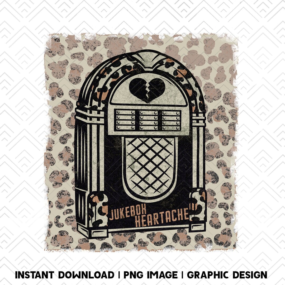 Jukebox Heartache Retro Sublimations Western Sublimations - Etsy