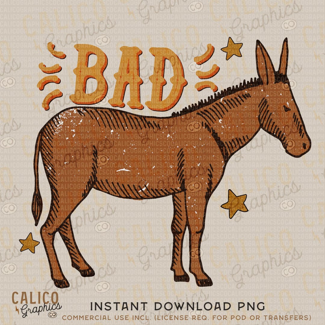 Bad Ass Donkey Western Instant Digital Download | Trendy Western ...