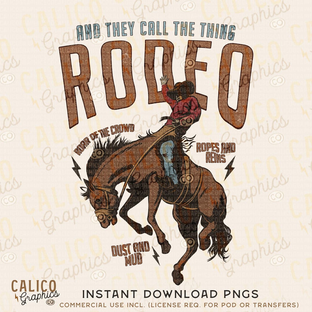Call the Thing Rodeo Cowboy Western Instant Digital Download | Trendy ...