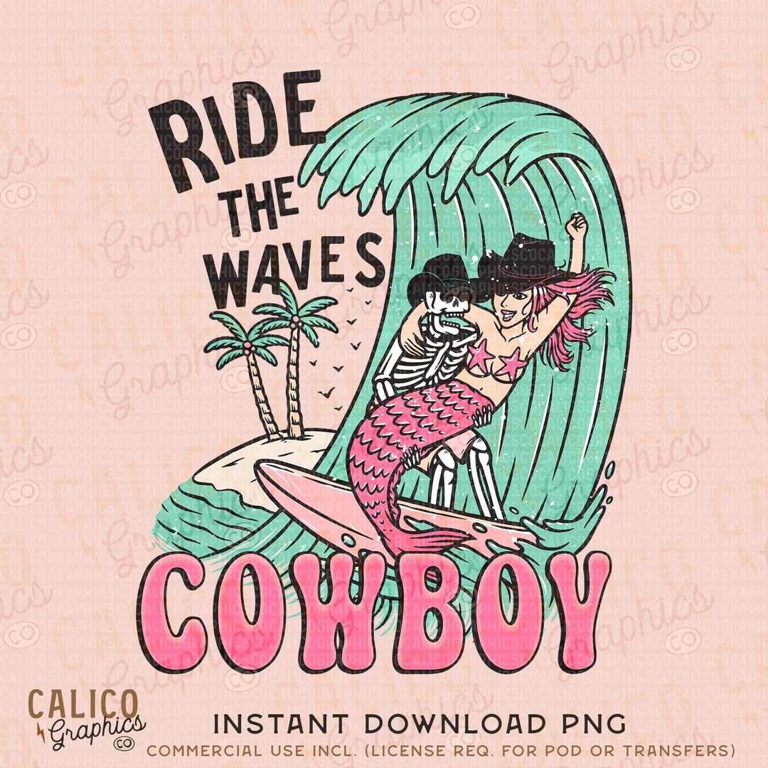Ride the Waves Cowboy Western Instant Digital Download | Trendy Western ...