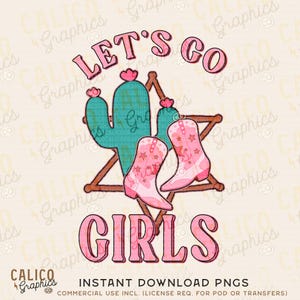Let's Go Girls Cowgirl Western Instant Digital Download | Trendy ...