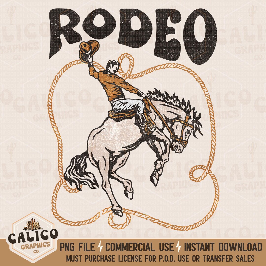 Rodeo Cowboy Western Instant Digital Download Trendy Western Designs ...