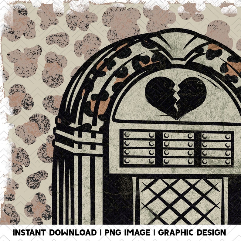 Jukebox Heartache Retro Sublimations Western Sublimations - Etsy