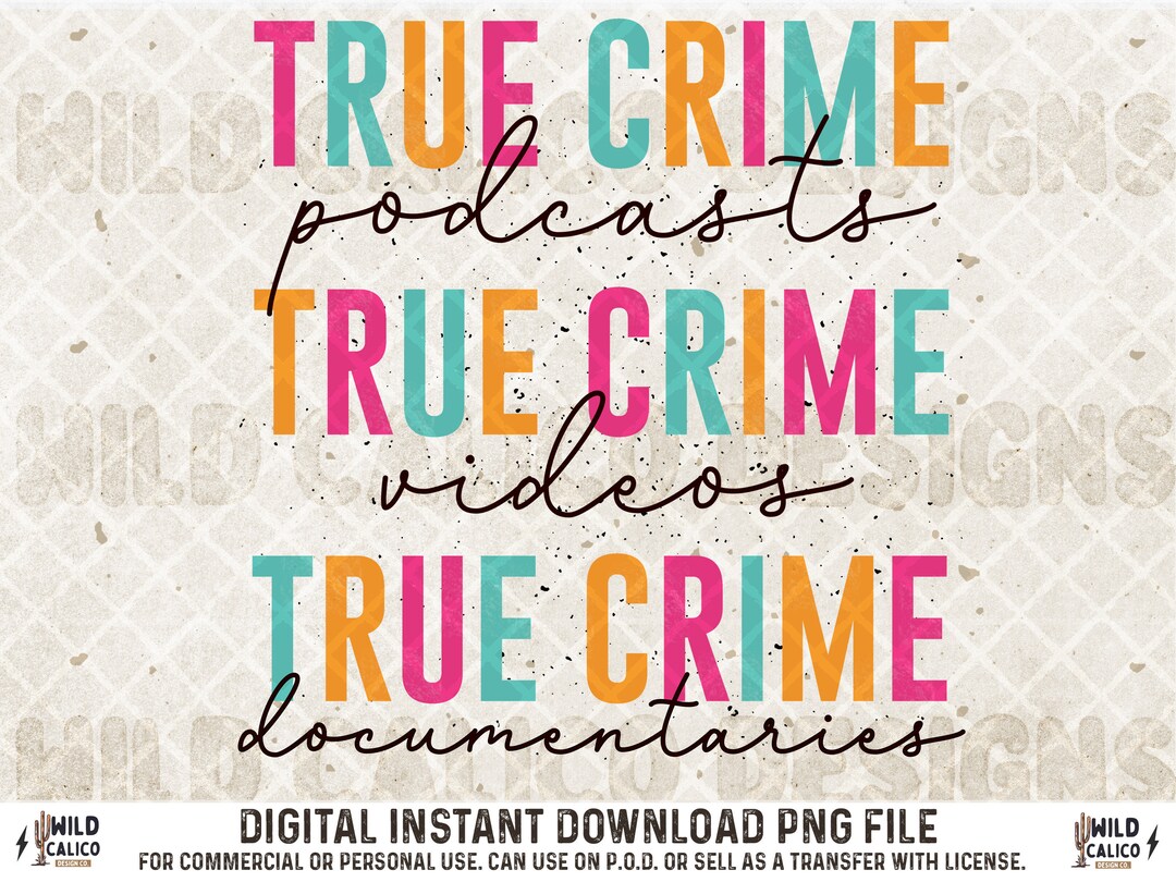 True Crime Podcast Videos Documentaries True Crime - Etsy