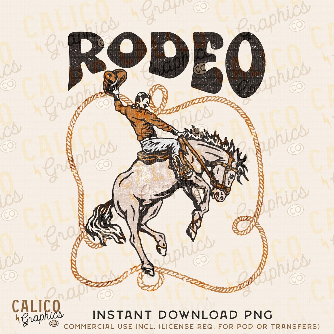 Rodeo Cowboy Western Instant Digital Download | Trendy Western Designs ...