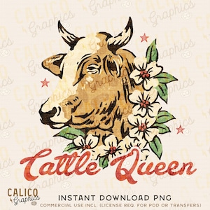 Cattle Queen Cow Farm Animal Farming Western Instant Digital Download ...