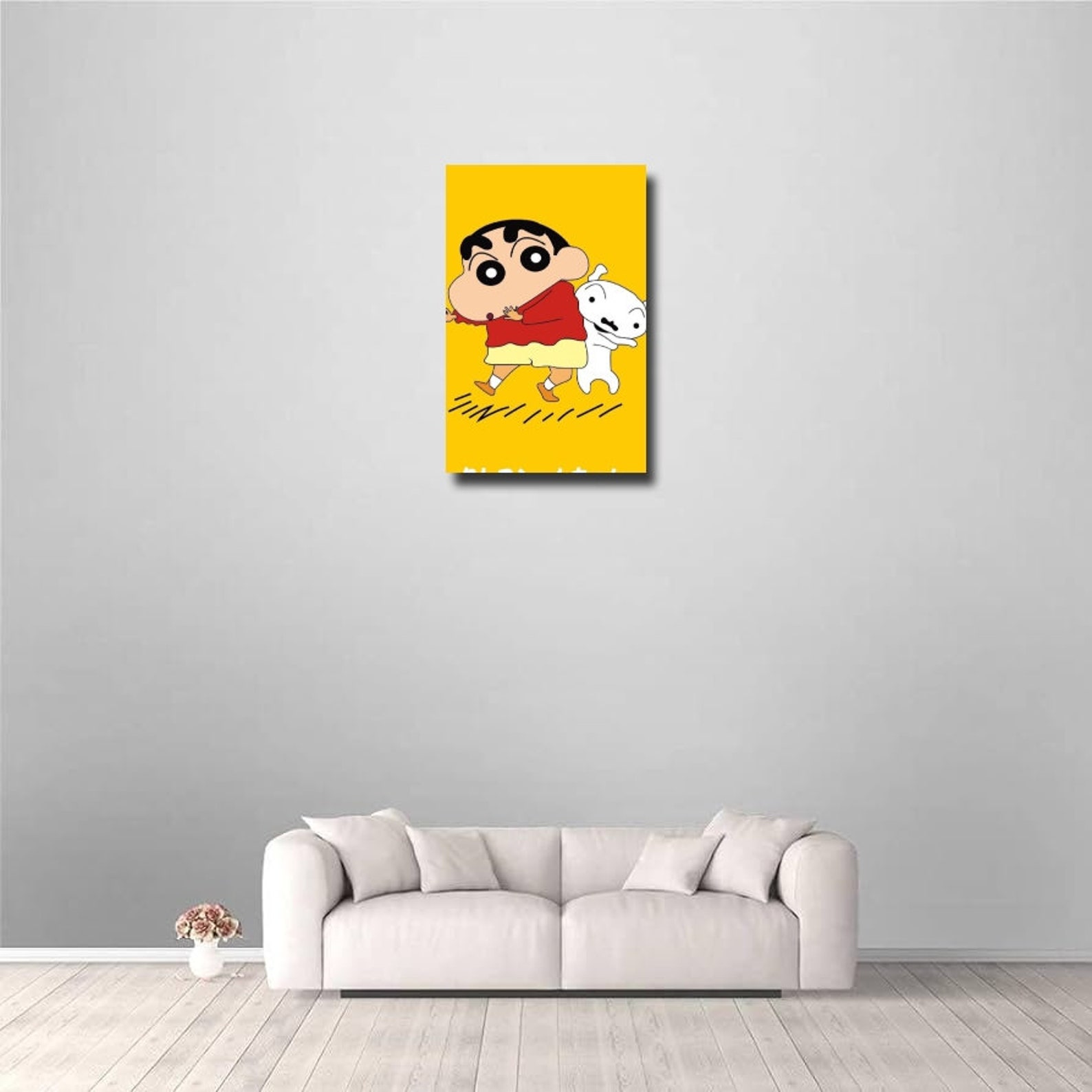 Shinchan Poster, Crayon Shin-chan Print, Canvas Wall Art, Unframed Room ...