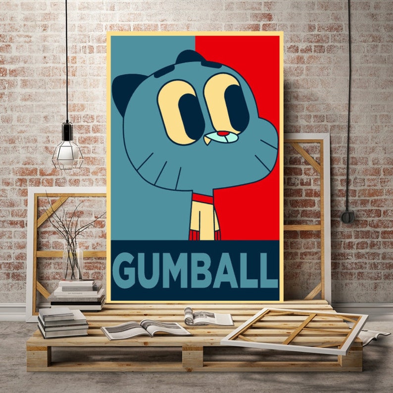 Amazing World Poster, Gumball, Canvas Wall Art, Unframed Nursery Room ...