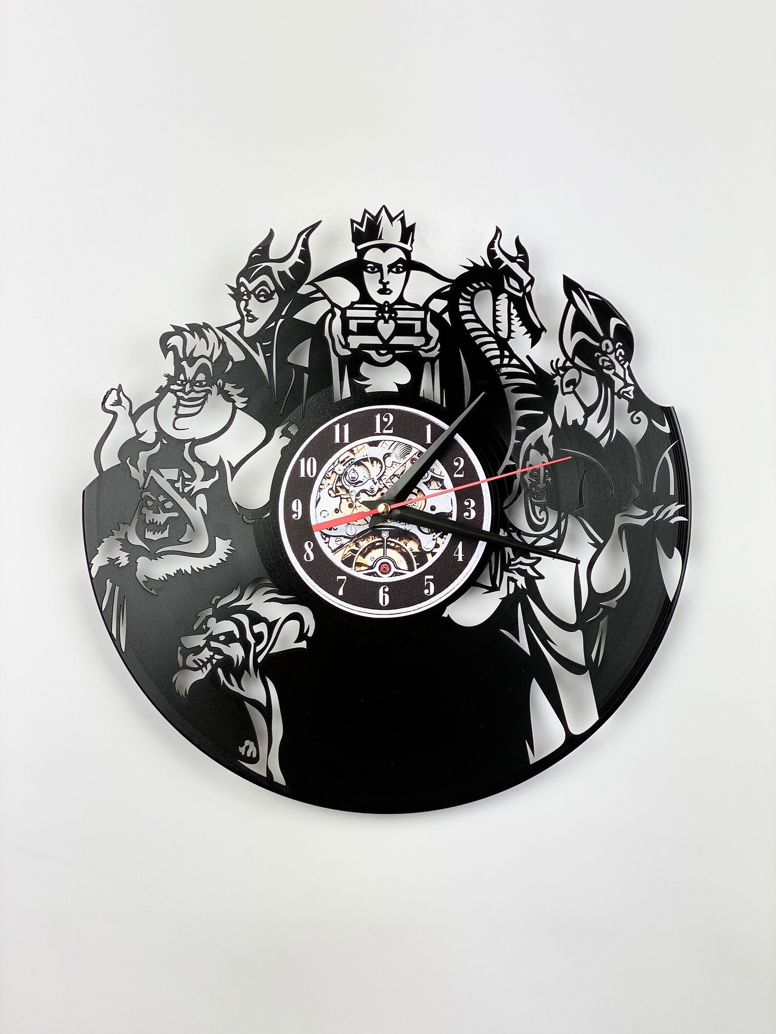 Cartoon Handmade Vinyl Wall Clock, Kids Gift, Vinyl Record Wall Decor ...