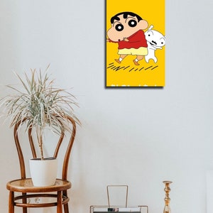 Shinchan Poster, Crayon Shin-chan Print, Canvas Wall Art, Unframed Room ...