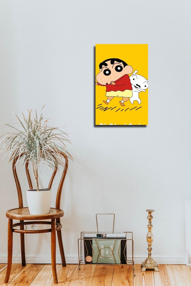 Shinchan Poster, Crayon Shin-chan Print, Canvas Wall Art, Unframed Room ...