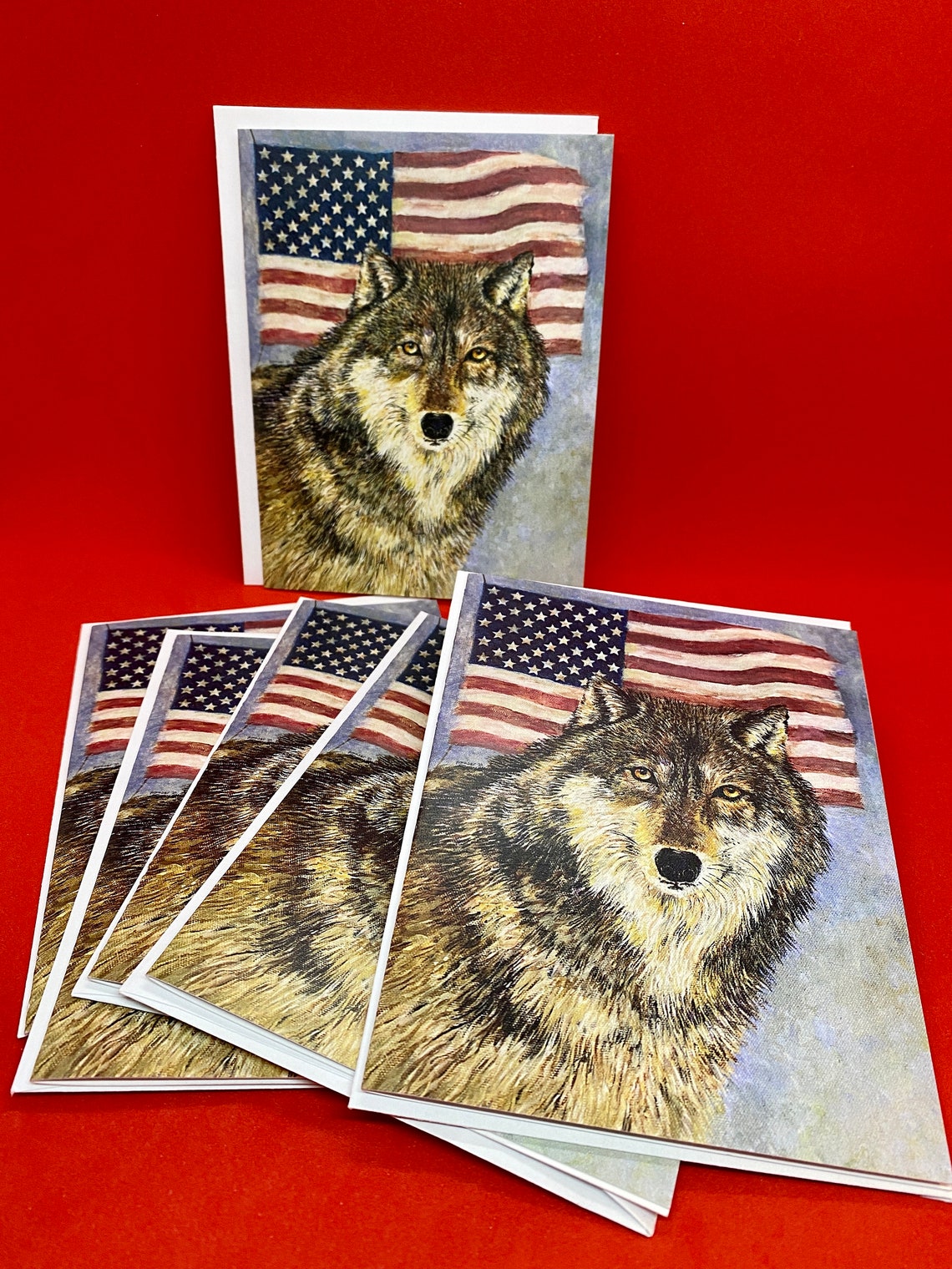 Wolf Cards, Woodland Animal Cards, Animal Painting Cards, Forest ...