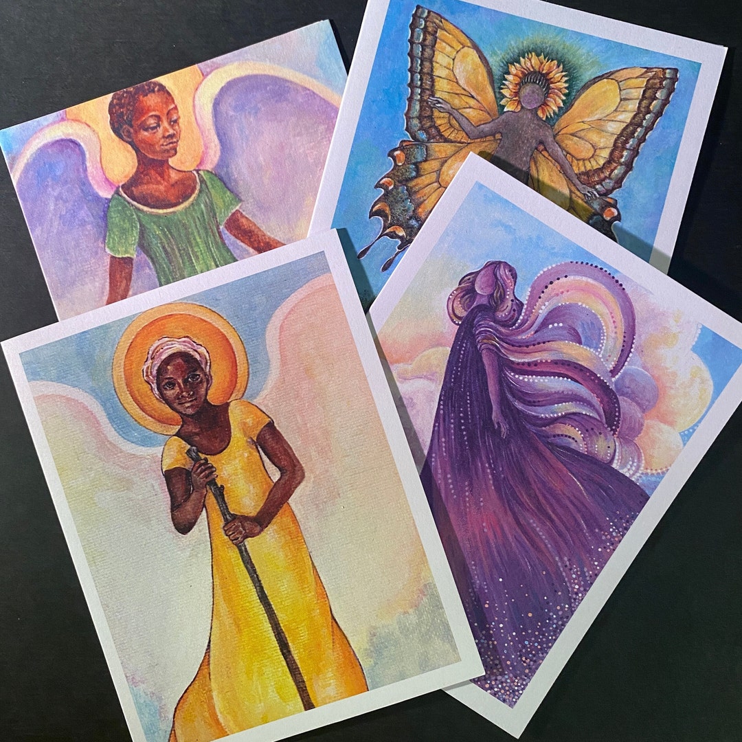 Amazing Wings Angel Note Card Set, Angel Art Note Cards, Beautiful ...