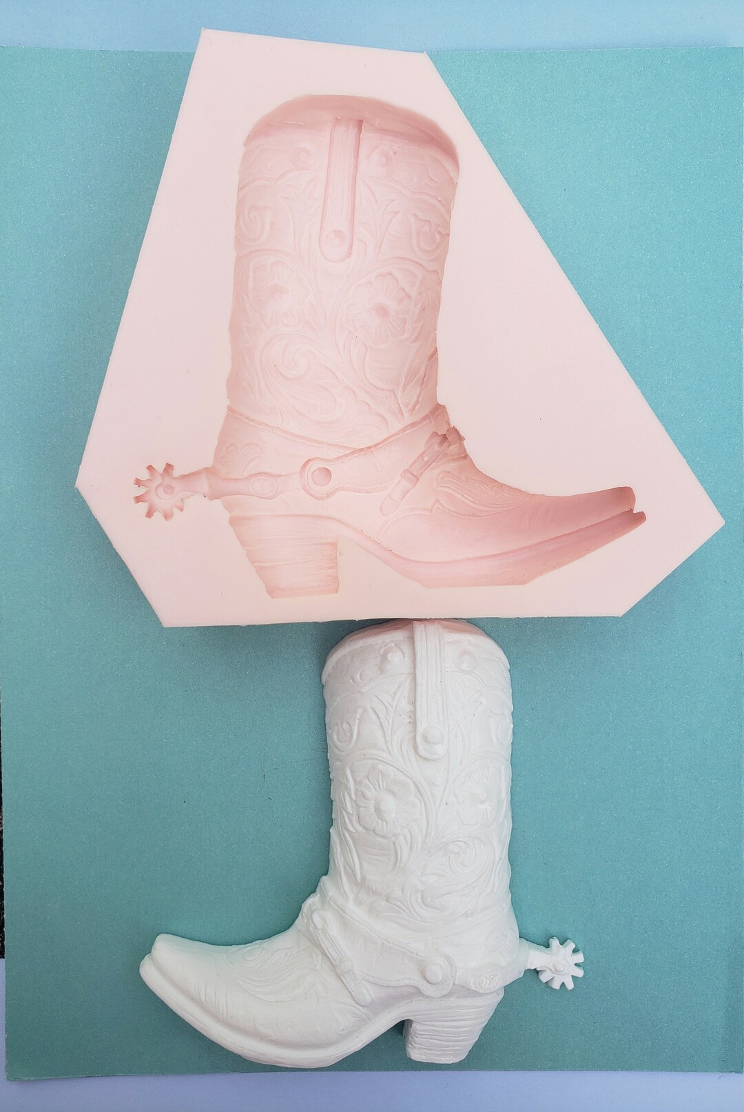 Cowboy Cowgirl Boot Silicone Rubber Mold for Resin, Jewelry, Clay ...