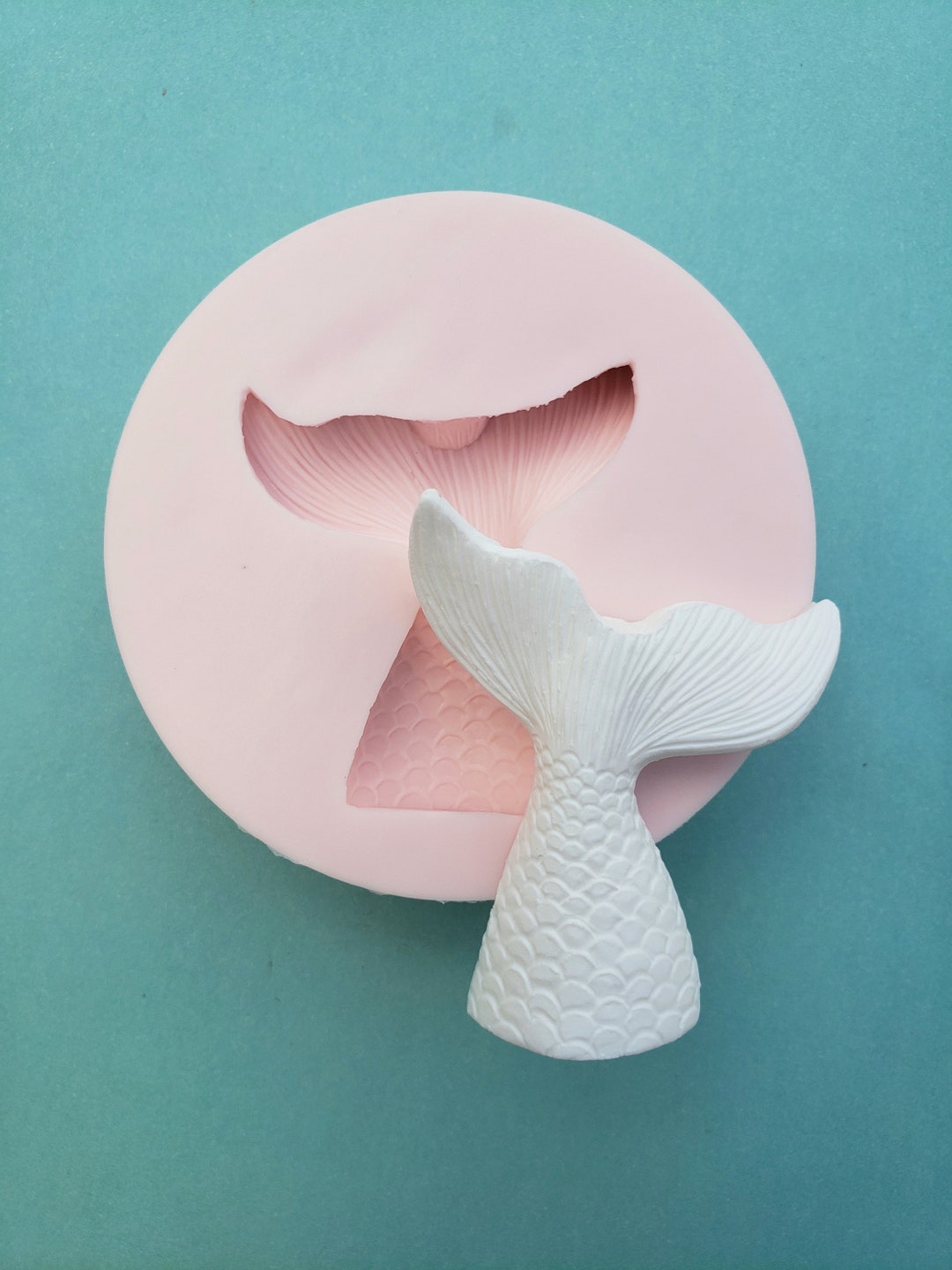 Mermaid Fish Tail Nautical Silicone Rubber Mold for Resin, Cake, Candy ...