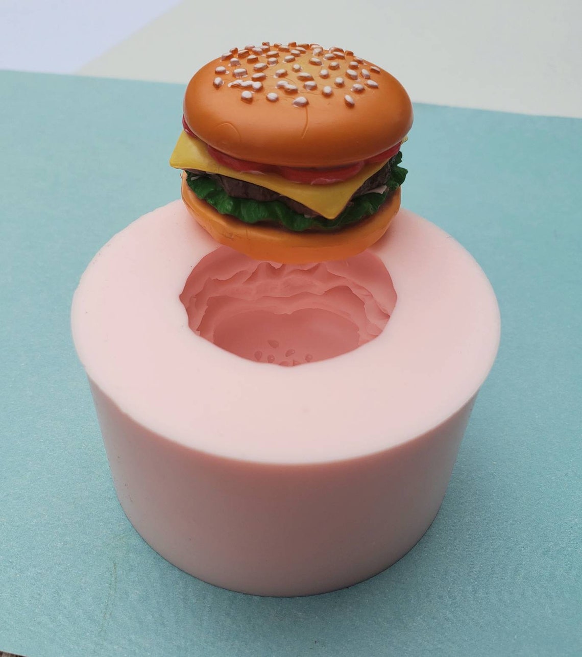 Cheeseburger Burger Sandwich Silicone Rubber Mold for Cake - Etsy