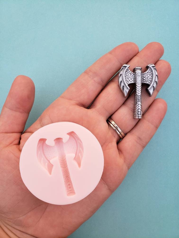 Warrior Viking Nordic Tribal Axe Silicone Rubber Mold for - Etsy