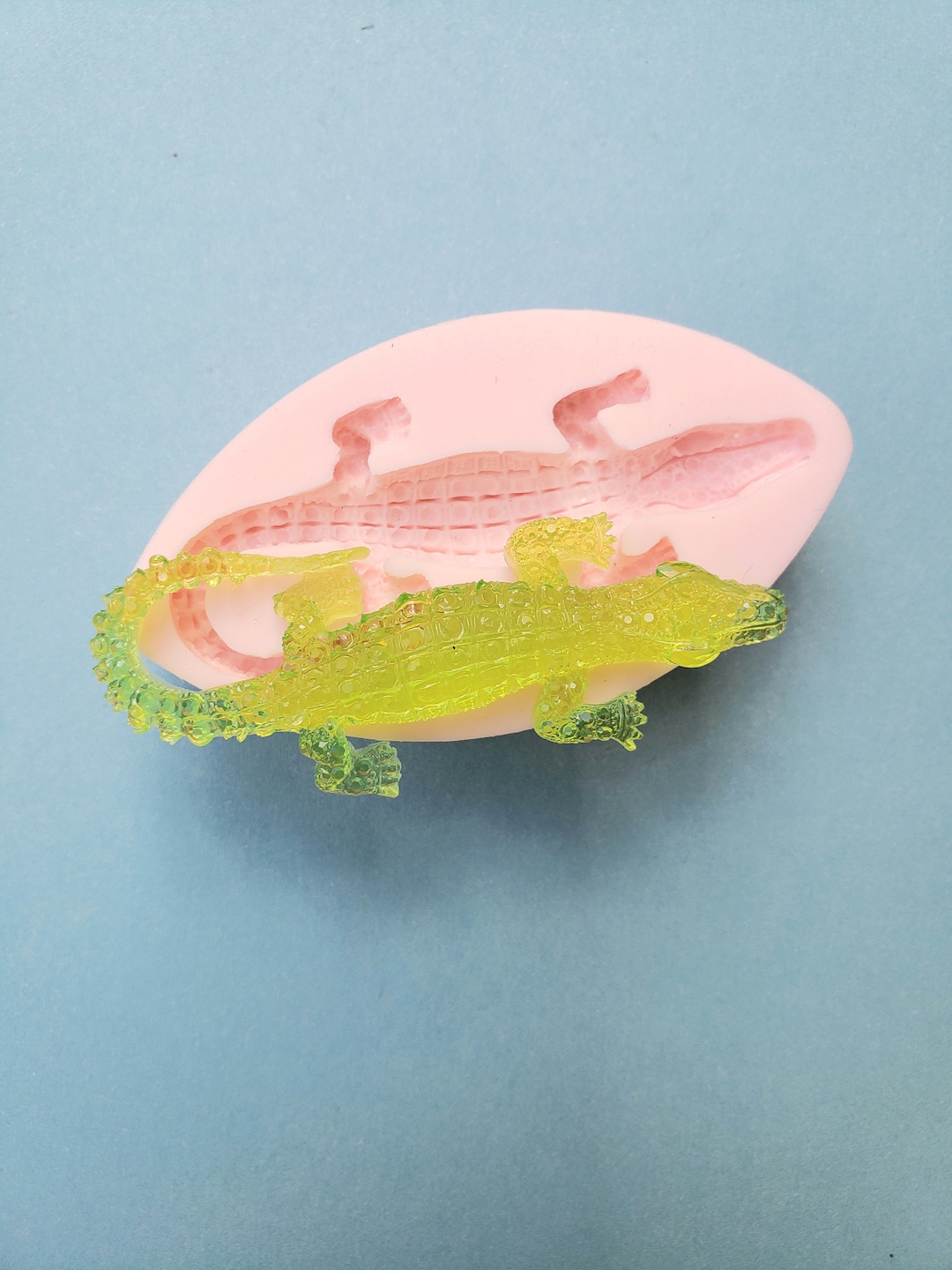 Alligator Reptile Animal Silicone Rubber Mold for Resin, Jewelry, Clay ...