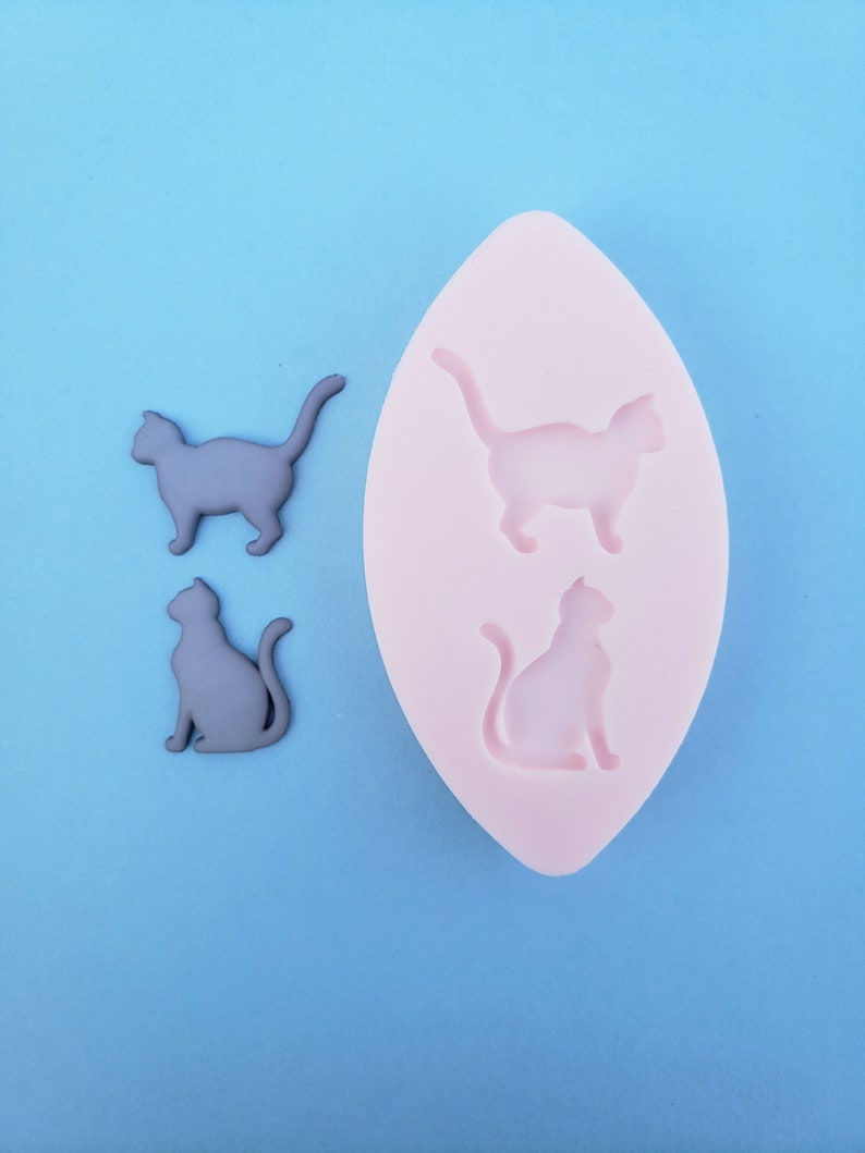 Cat Silhouettes Kittens Pet Cats Silicone Rubber Mold for - Etsy