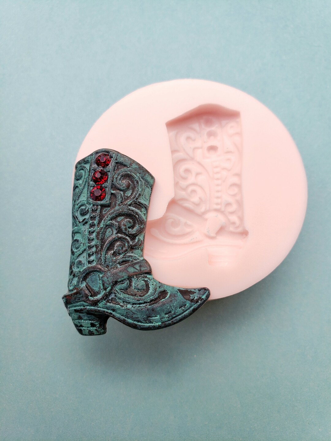 Cowboy Cowgirl Boot Silicone Rubber Mold for Cake Candy - Etsy