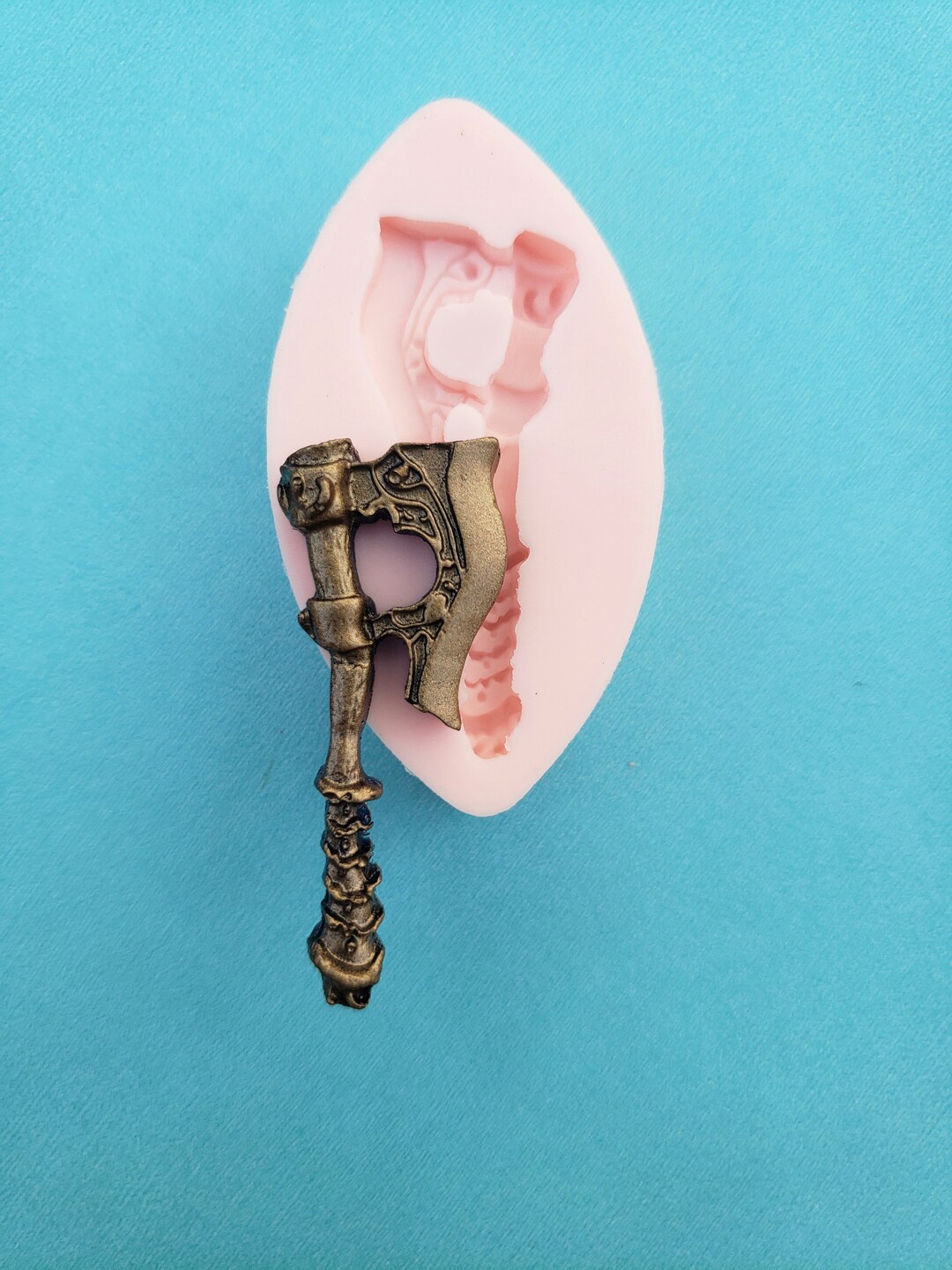 Tribal Nordic Hatchet Axe Blade Silicone Rubber Mold for Resin, Jewelry ...