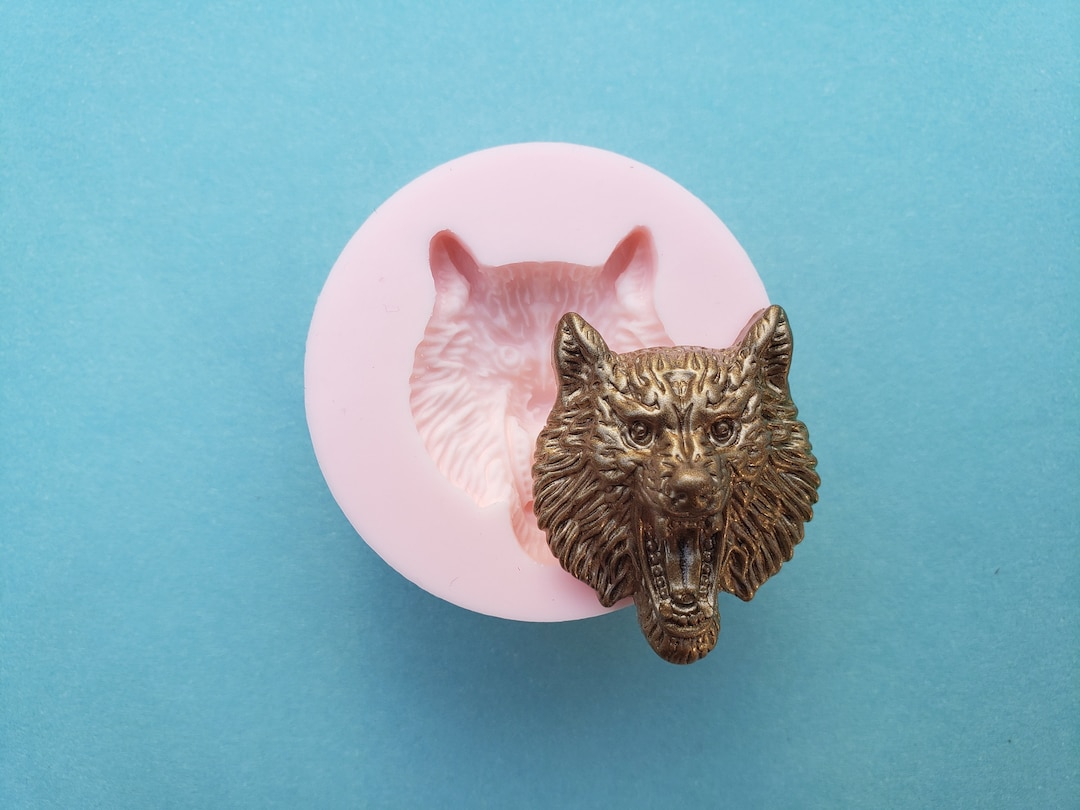 Wolf Head Silicone Rubber Mold for Resin, Jewelry, Clay, Charms, Animal ...