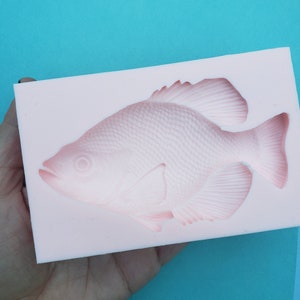 Freshwater Fish, Pan Fish, Silicone Rubber Mold for Resin, Cake, Candy ...