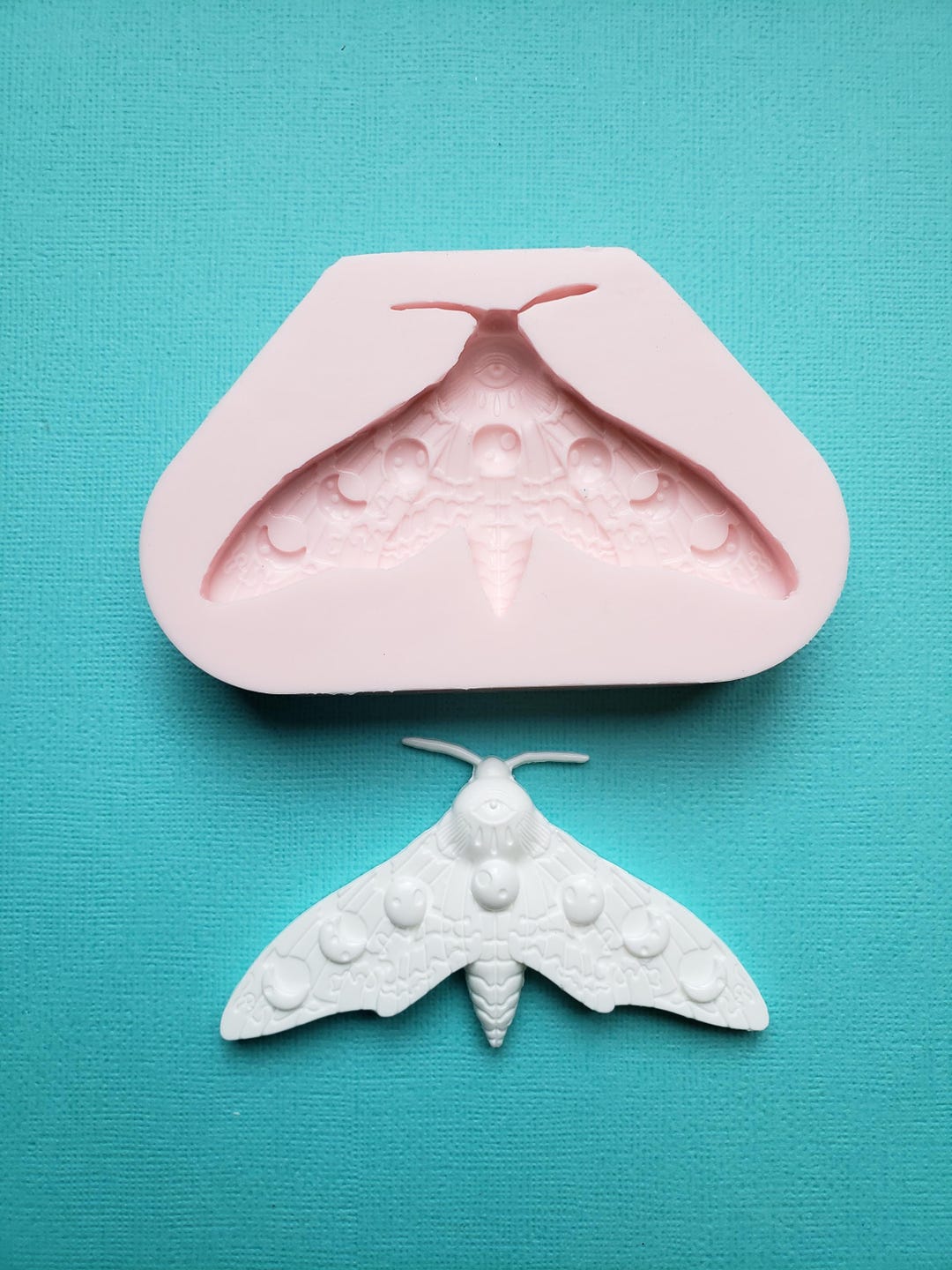 Celestial Moon Moth Bug Silicone Rubber Mold for Resin, Jewelry, Clay ...