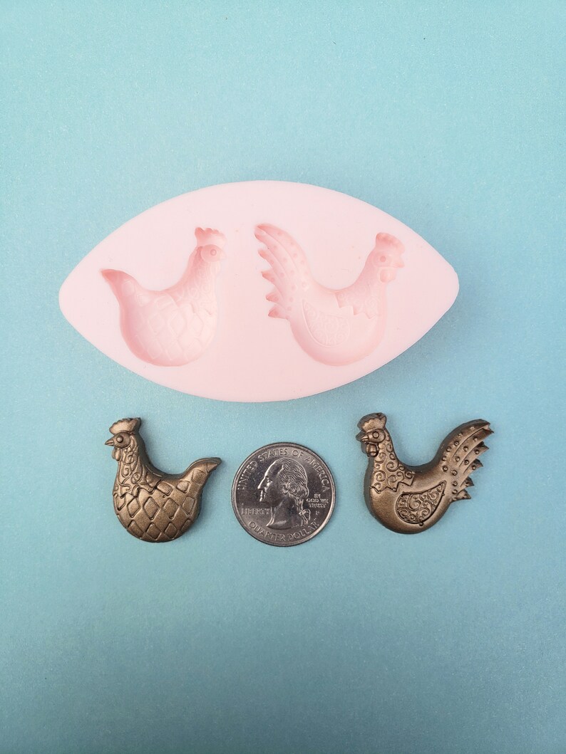 Chickens Hens Farm Animals Birds Silicone Rubber Mold for - Etsy