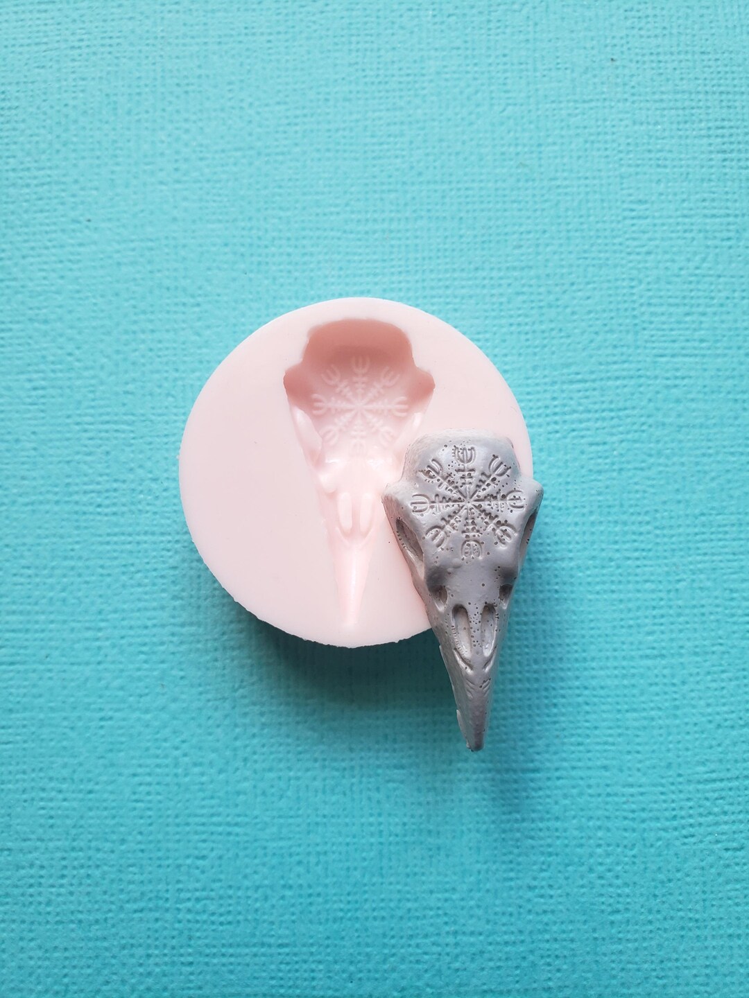 Viking Raven Amulet Helm Silicone Mold for Resin, Candy, Fondant ...