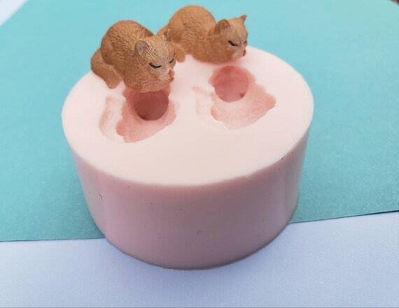 Mini Cats Kittens Feline Pets Silicone Rubber Mold for Resin | Etsy