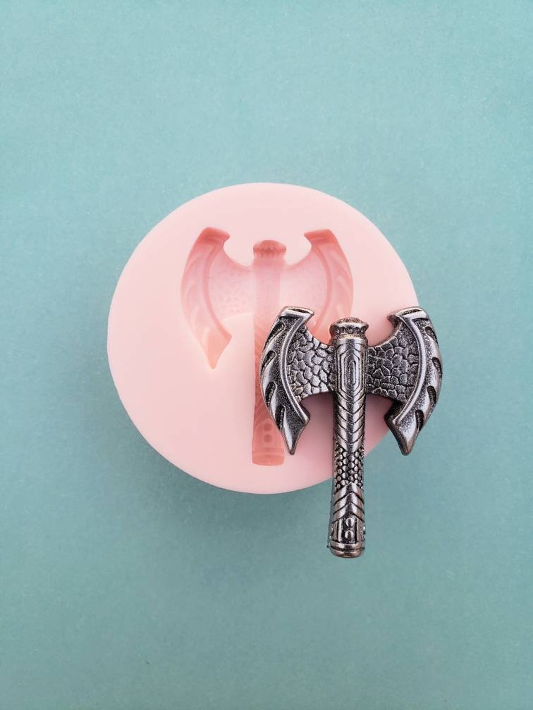 Warrior Viking Nordic Tribal Axe Silicone Rubber Mold for Jewelry ...
