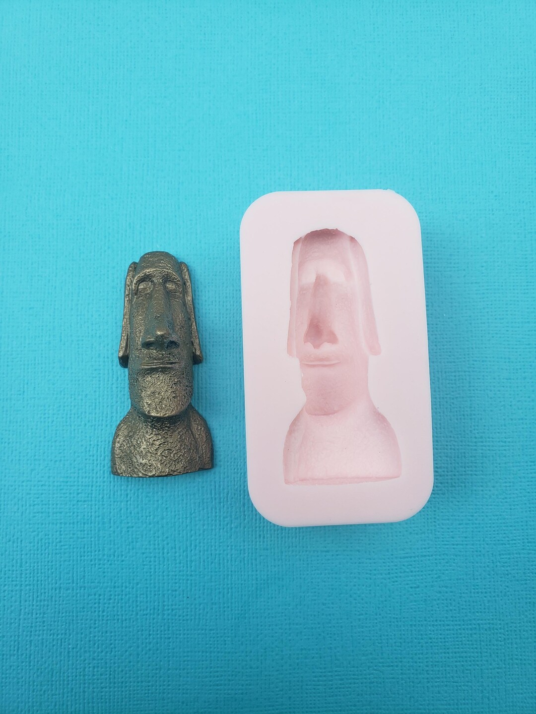 Moai Statues Easter Island Stones Silicone Mold for Resin, Polymer Clay ...