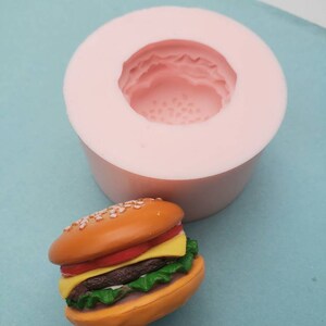 Cheeseburger, Burger, Sandwich Silicone Rubber Mold for Cake, Candy ...
